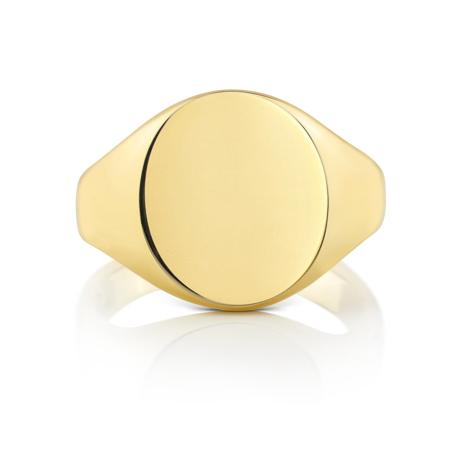 9ct Gold 20mm Oval Oxford Signet Ring for Men | Newbury's