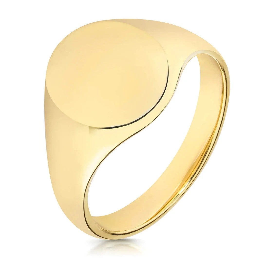 18ct Gold 13mm Oval Signet Ring For Men 16 Grams Newbury s 18ct Gold 13mm Oval Signet Ring For Men 16 Grams Newbury s