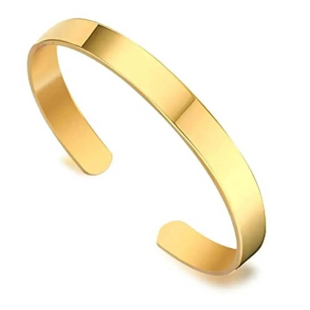Solid 9ct Gold heavy 8mm Cuff Bangle for Women | NEWBURY'S
