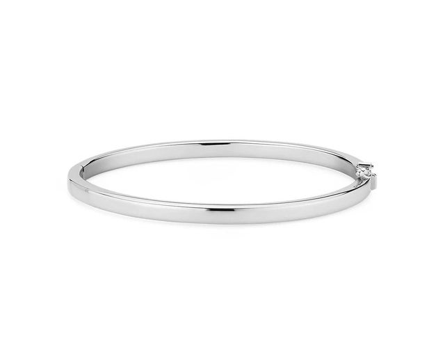 Solid 9ct White Gold Bangles for Women for sale | Newbury's