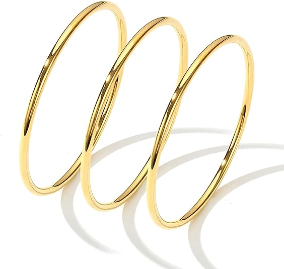 Solid 18ct Gold Round Bangles for Women for sale | Newbury's