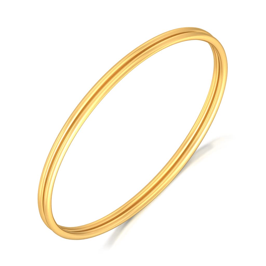 Solid 18ct Yellow Gold Round 2.5mm x 2 Bangle Set | NEWBURY'S